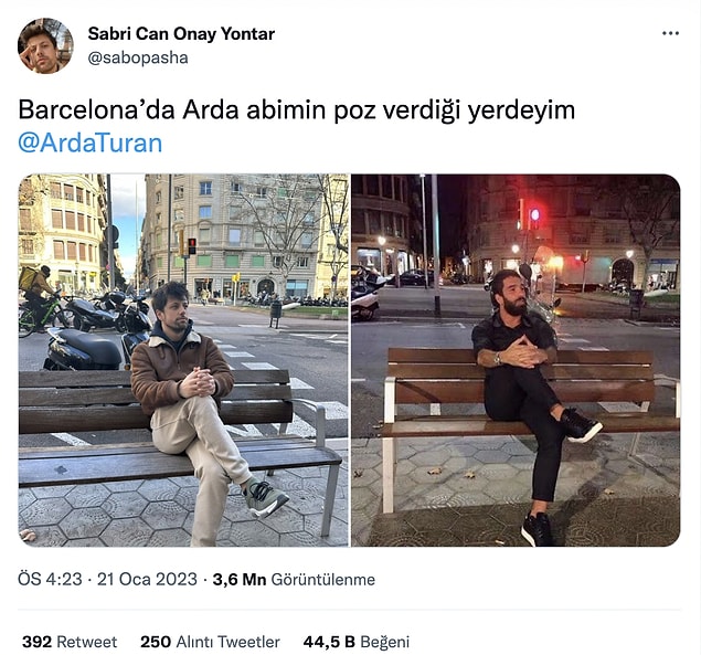 Arda Turan'ın Barcelona'da Oturduğu Bankı Sherlock Holmes Gibi Bulan ...