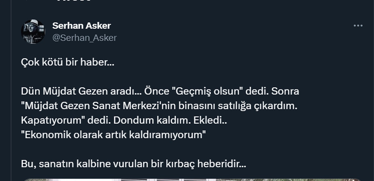 Bina Satılığa Çıktı: Müjdat Gezen Sanat Merkezi Kapanmayacak - Onedio