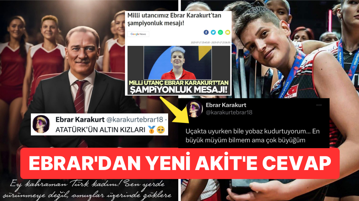 Ebrar Karakurt'tan 'Milli Utancımız' Diyerek Kendisini Hedef Alan Yeni Akit'e Tokat Gibi Atatürk ...