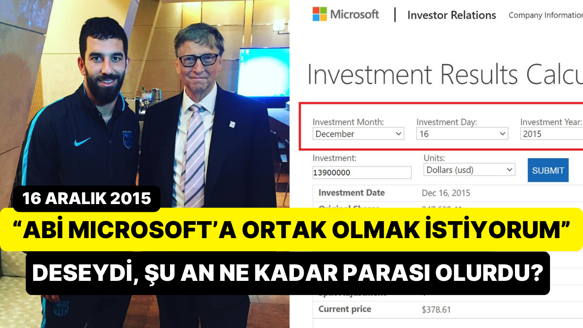 Arda Turan, Bill Gates ile Çektirdiği Efsane Fotoğrafta Parasını Elden ...