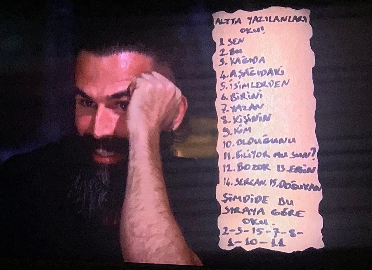 Survivor Turabi'nin Konseyde Yazdığı Şifreli Eleme Sorusu Gündem Oldu ...