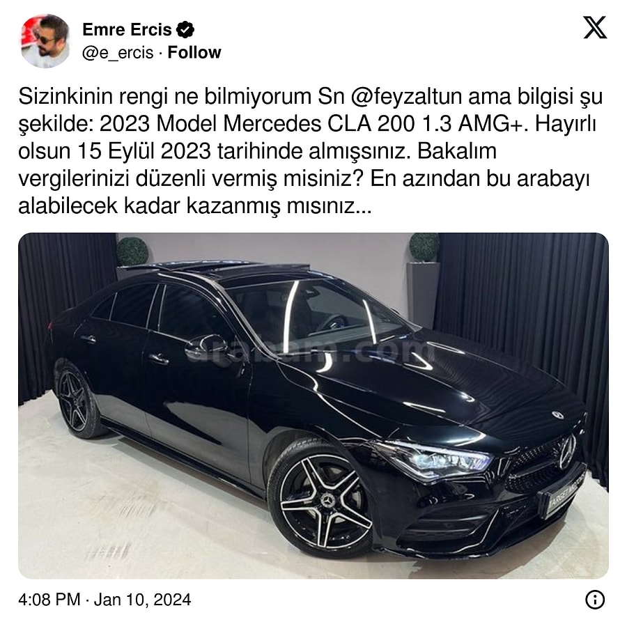 Feyza Altun'un Tüm Gelirini Göz Önüne Seren Emre Erciş Yeni Bir Tartışmanın Fitilini Ateşledi ...