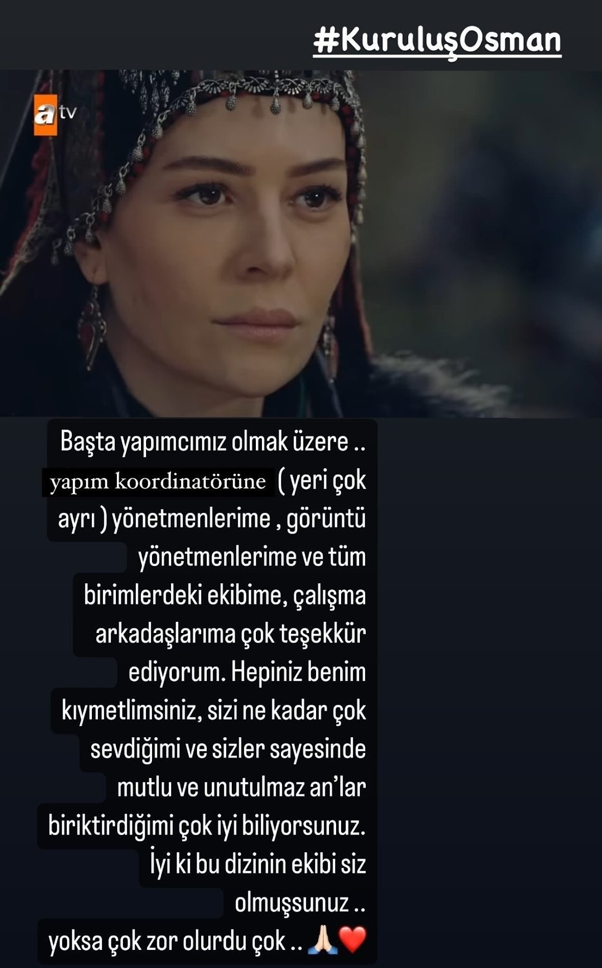 Kuruluş Osman'dan Ayrılan Yıldız Çağrı Atiksoy'dan Duygusal Veda! - Onedio