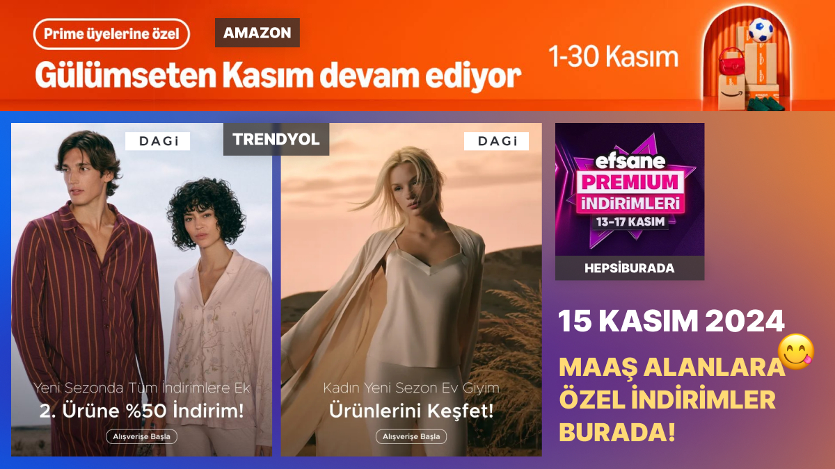 Efsane Kasım İndirimlerinde Bugün Hangi Markalar Var? 15 Kasım 2024 - Onedio