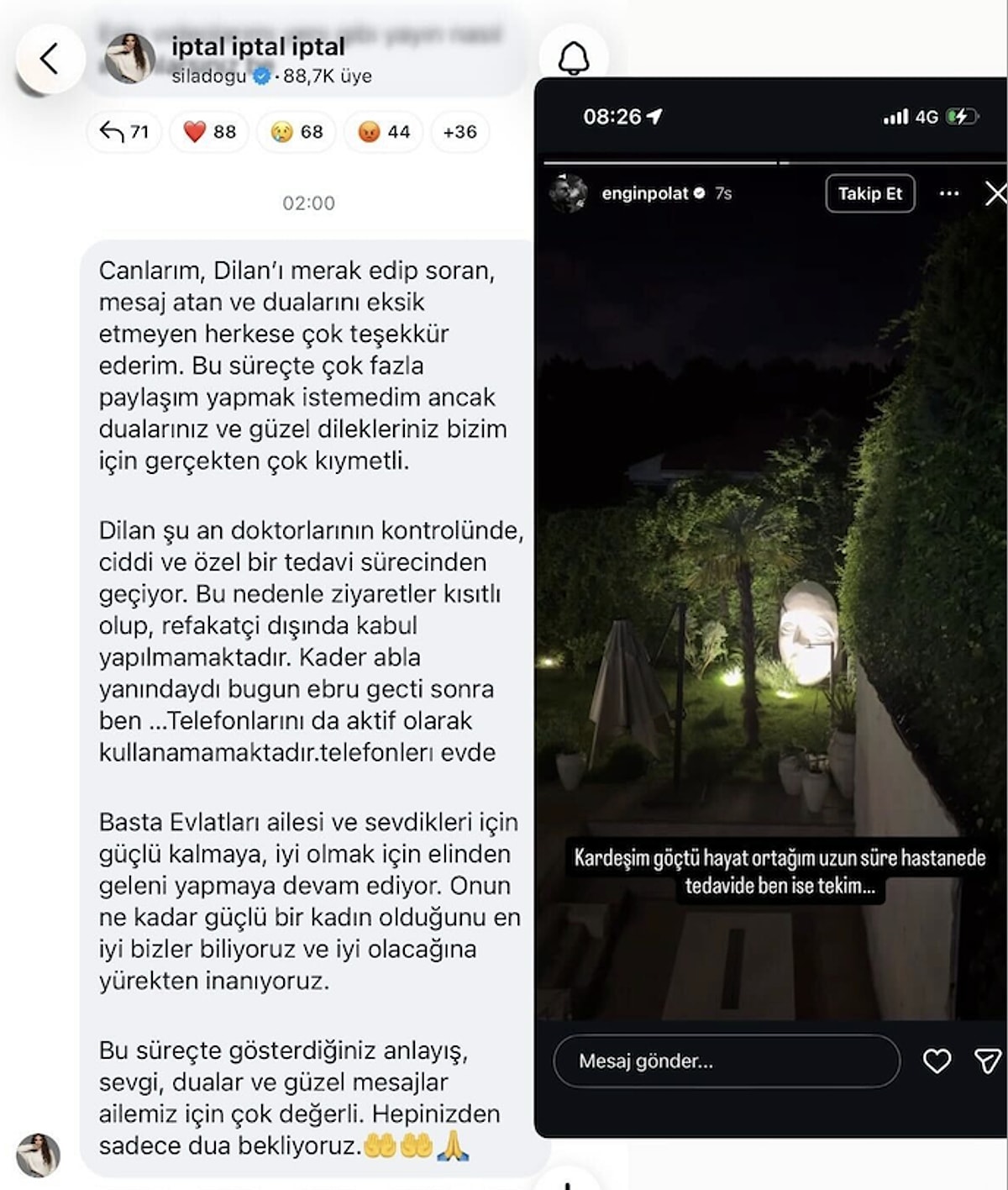 Dilan Polat Hastanede Tedavi Görmeye Başladı! - Onedio